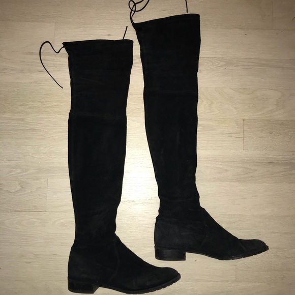 Stuart Weitzman | Shoes | Stuart Weitzman Lowland Black Suede Boots | Poshmark